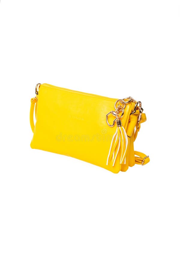 Yellow Leather Women S Bag, Back View Stock Photo - Image of leather ...