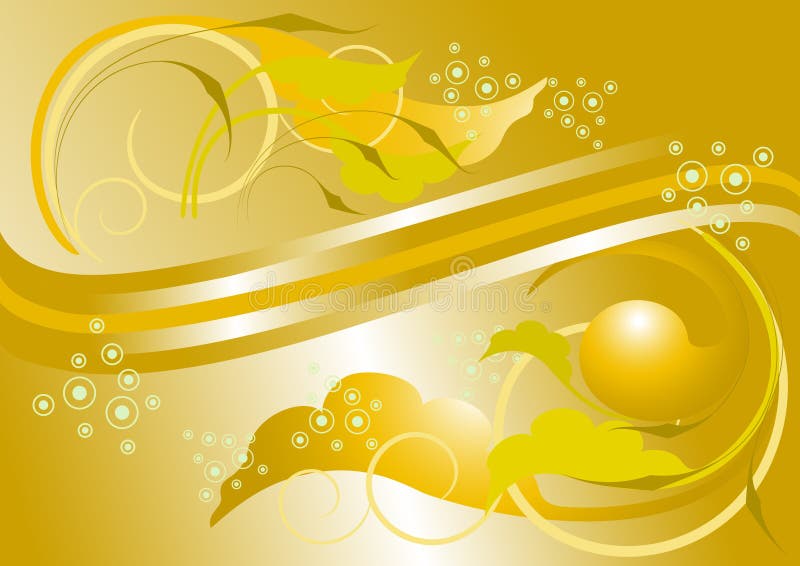 Yellow Leaves and Arrows with Yellow Atlas Background Stock ...