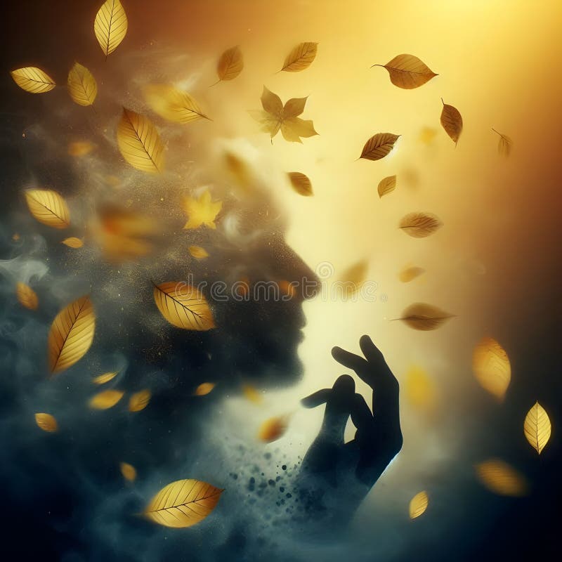 Yellow leaves falling stock illustration. Illustration of pollen ...