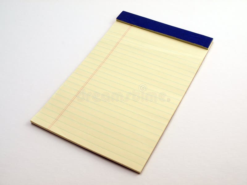 Yellow Legal pad 1 stock image. Image of writing, legal - 4023821