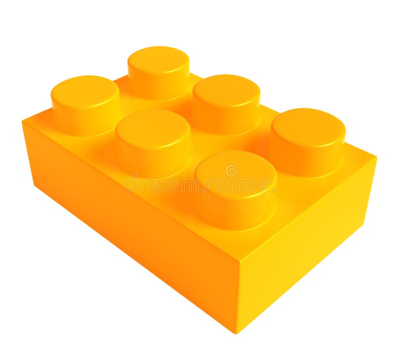 Yellow lego stock illustration. Illustration of construction - 10275515