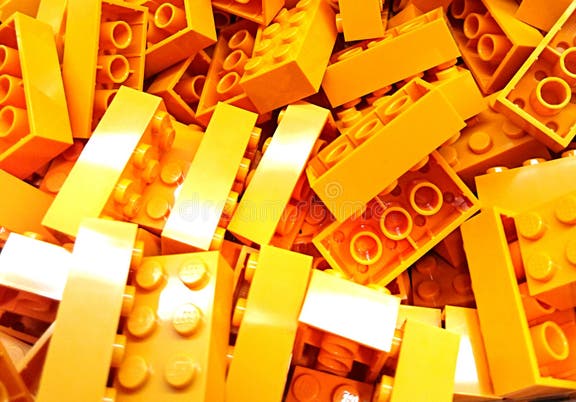 Yellow Lego Bricks editorial photo. Image of messy, mess - 119557991
