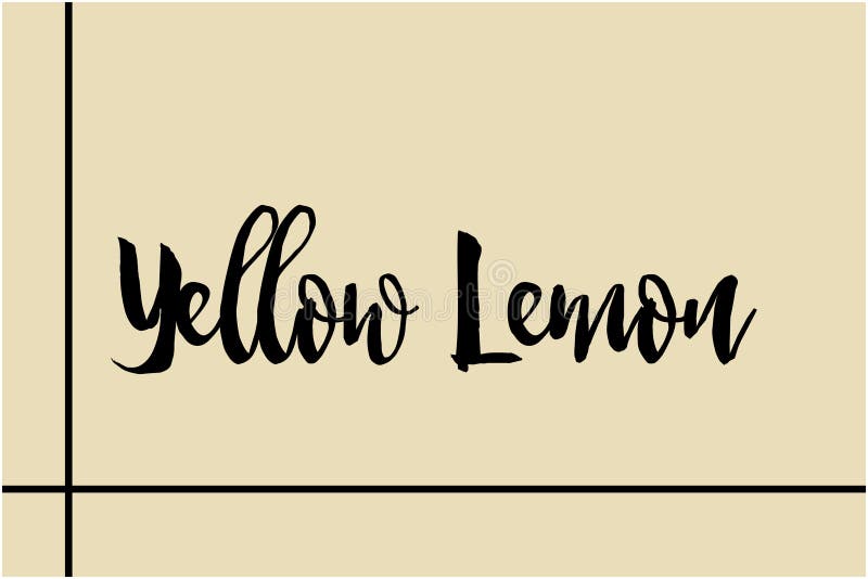 Yellow Lemon Bold Typography Text Lettering Quote Vector Design Stock ...