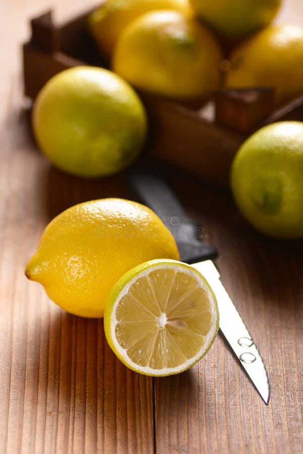 Yellow lemon cut stock photo. Image of healthy, natural - 63562842