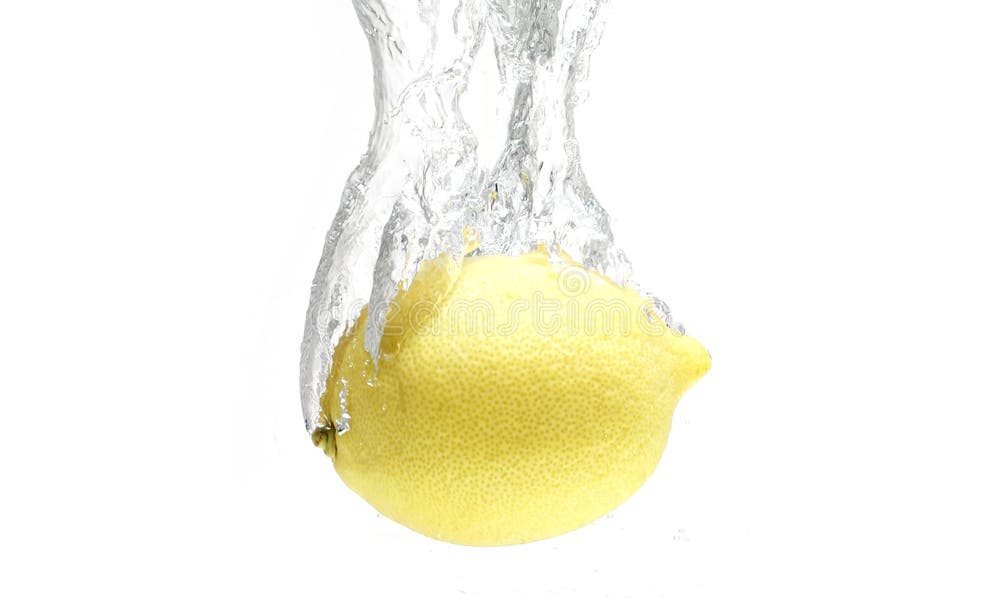 Yellow Lemon Drop into Water Stock Photo - Image of food, citrus: 41835370