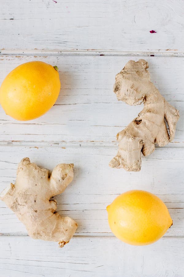 Yellow Lemon and Ginger Root Stock Image - Image of vegetarian, lemon ...