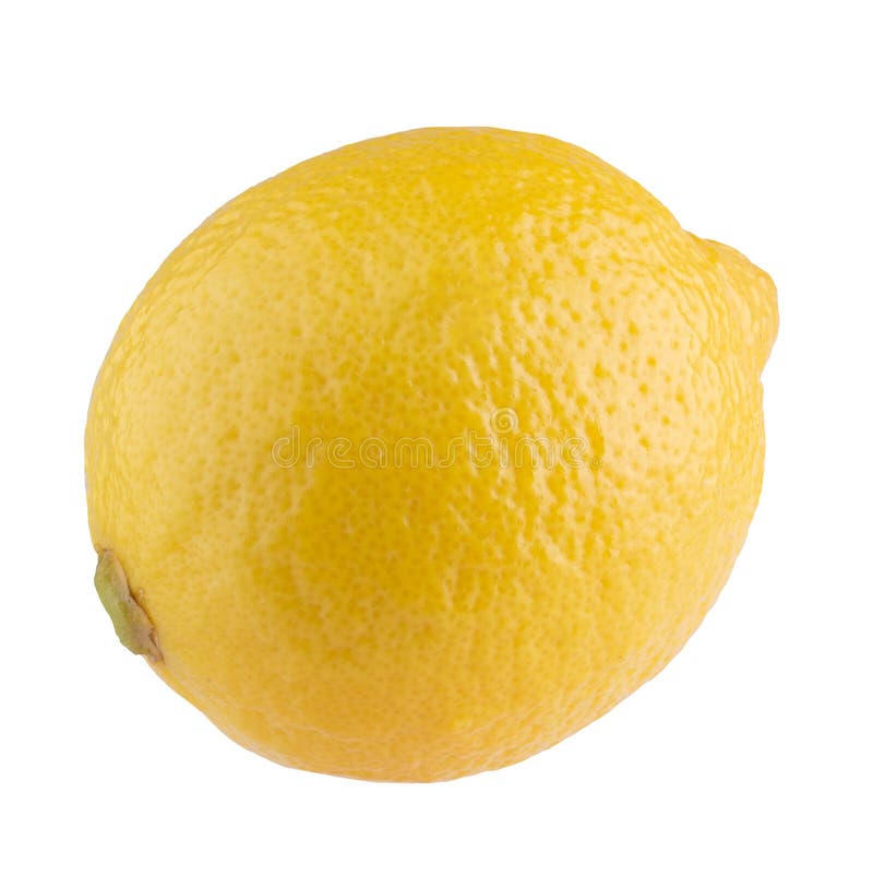 Yellow Lemon Isolated on White Background Stock Image - Image of citrus ...