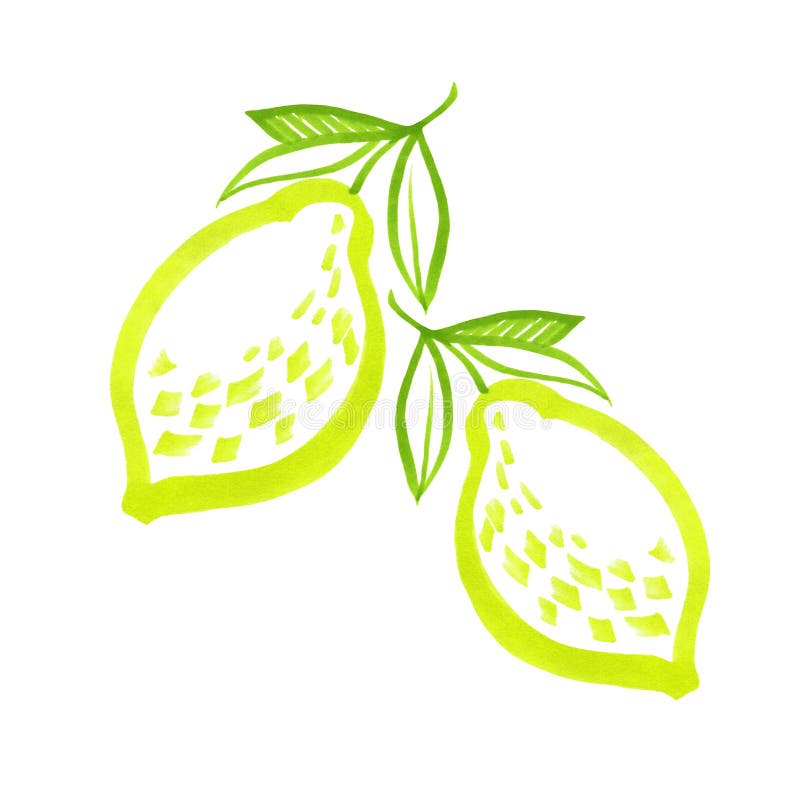 Yellow Lemon Line Marker Bright Citrus Fruit Stock Image - Image of ...