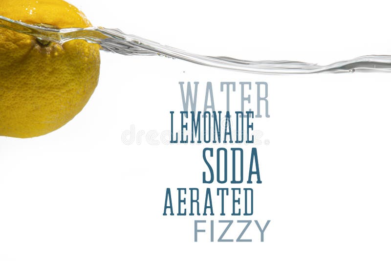 Ripe Lemon Fruit in Water on a White Background Stock Image - Image of ...