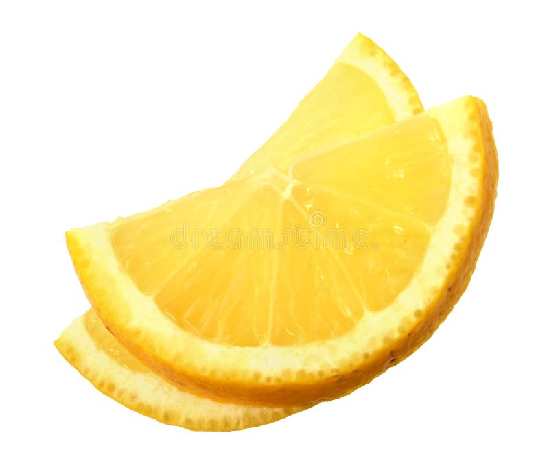 Yellow Lemon Slice of Half Closed Up Isolated on White Stock Photo ...