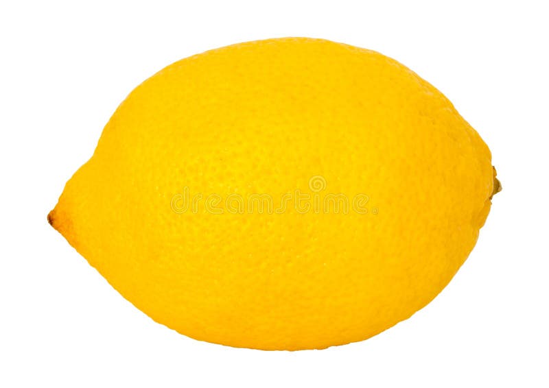 Yellow Lemon on a White Background Stock Image - Image of closeup ...