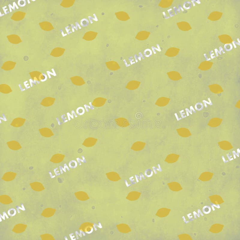 Lemon Pattern - Slices of Citrus Fruit N.3 Stock Illustration ...