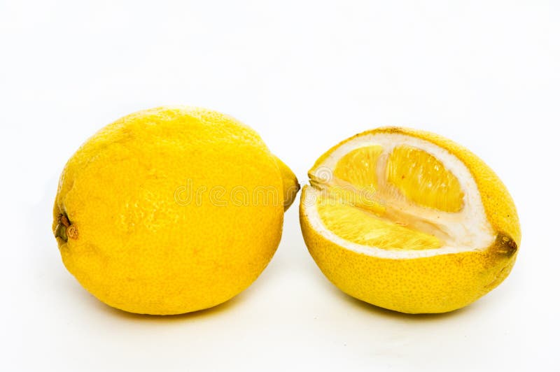 Two Beautiful and Juicy Yellow Lemons Stock Image - Image of refreshing ...