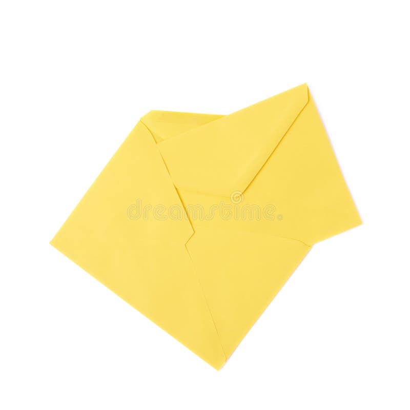 Yellow Letter Envelope Isolated Stock Photo - Image of communicate ...