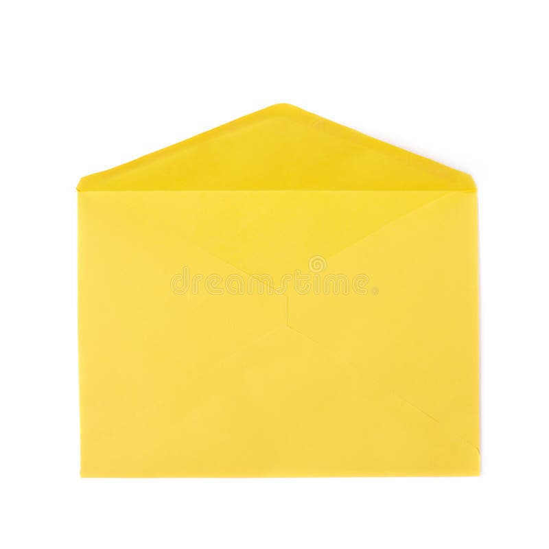 Yellow Letter Envelope Isolated Stock Photo - Image of document ...