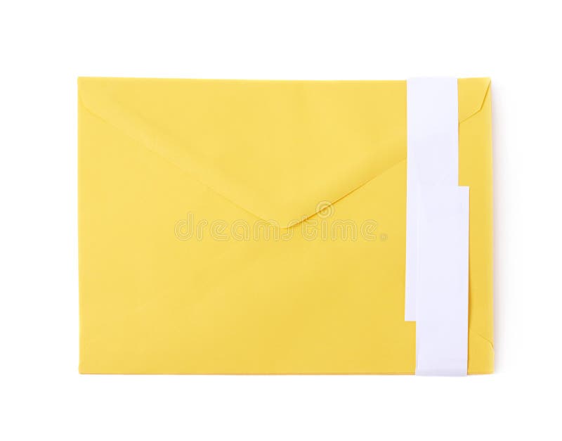 Yellow Letter Envelope Isolated Stock Photo - Image of communication ...