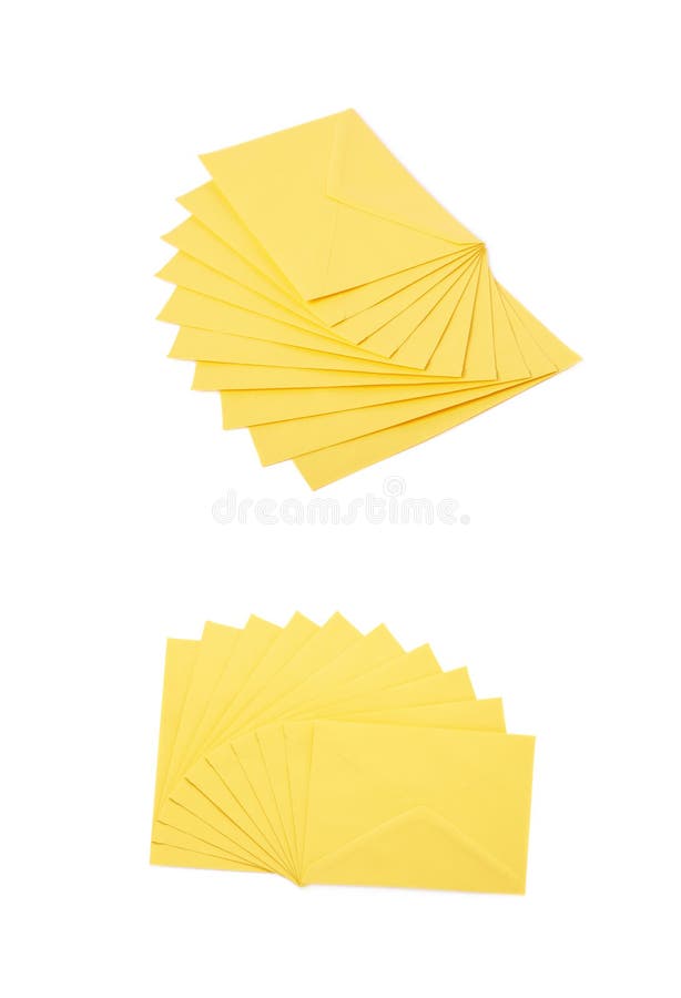 Yellow Letter Envelope Isolated Stock Photo - Image of greeting, card ...