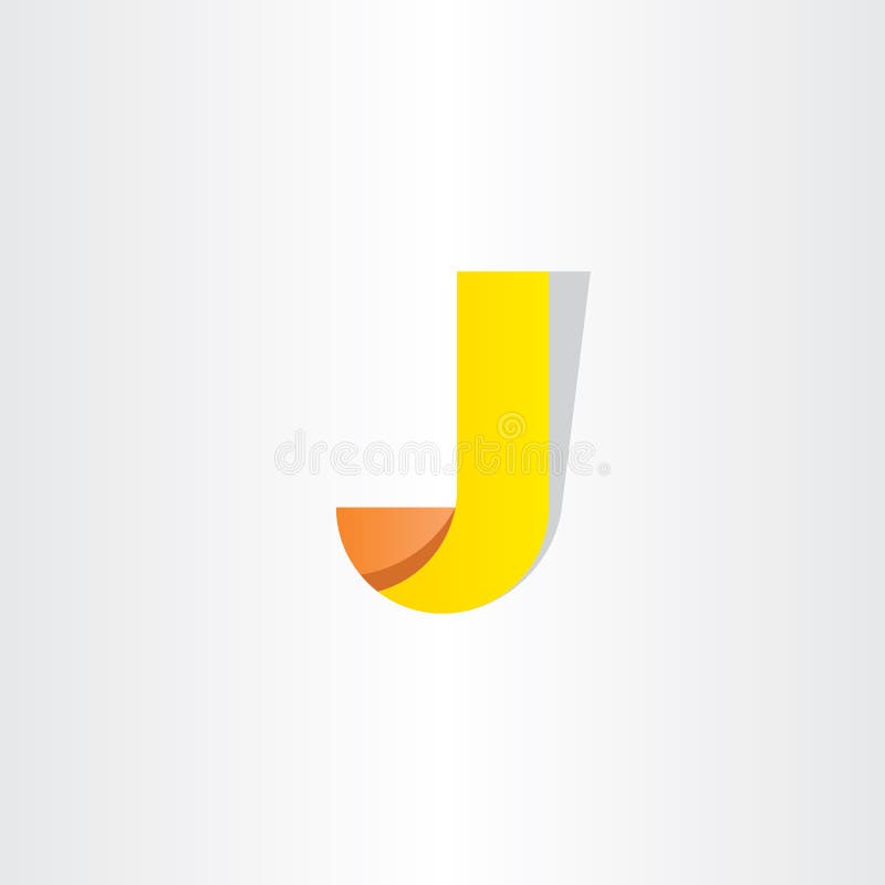 Yellow Letter J Symbol Design Logo J Stock Vector - Illustration of ...
