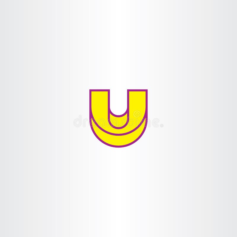 Yellow Letter U Vector Icon Element Sign Stock Vector - Illustration of ...