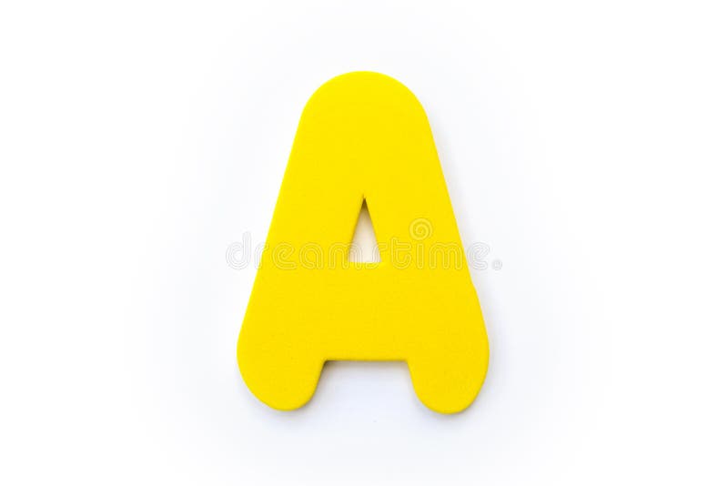 Yellow Letter O or Zero stock photo. Image of bright - 119291124