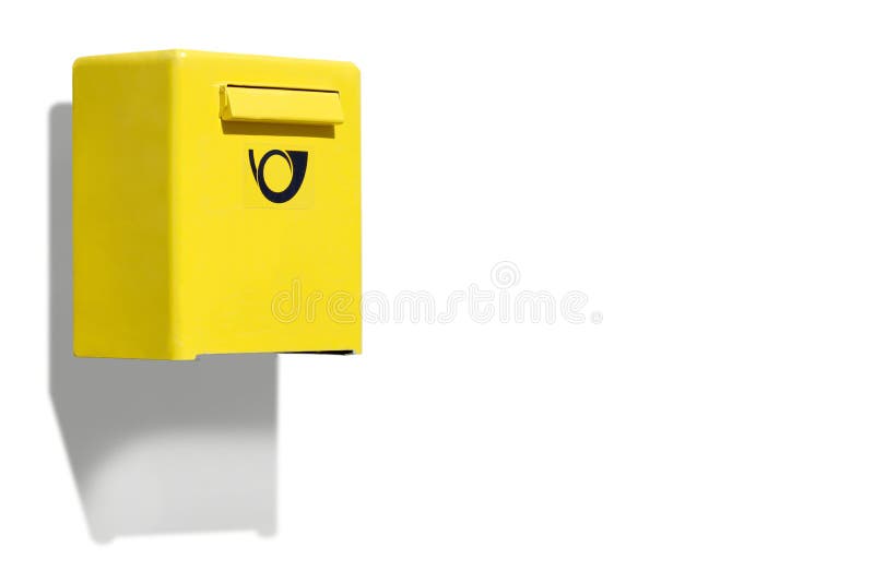 Yellow letterbox stock image. Image of background, relief - 30231645