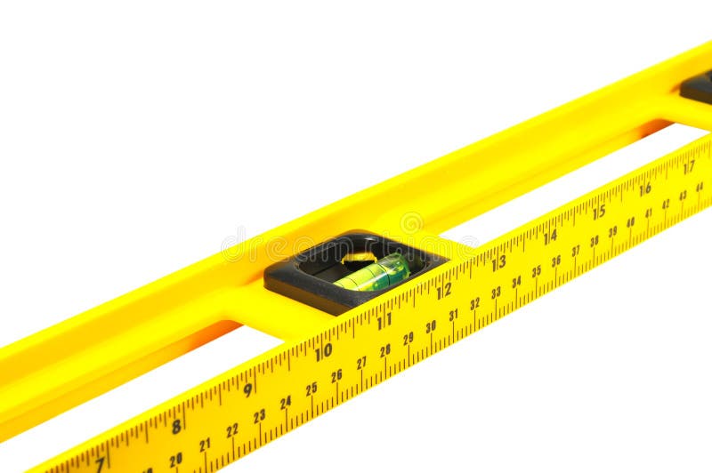 Yellow Level stock photo. Image of exact, bubble, parallel - 7383436