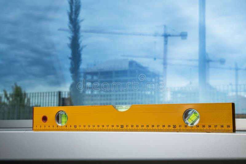 Yellow level stock photo. Image of balance, instrument - 59210602