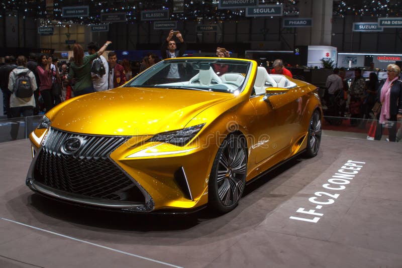 Yellow Lexus LF-C2 Concept Geneva Motor Show 2015 Editorial Photo ...