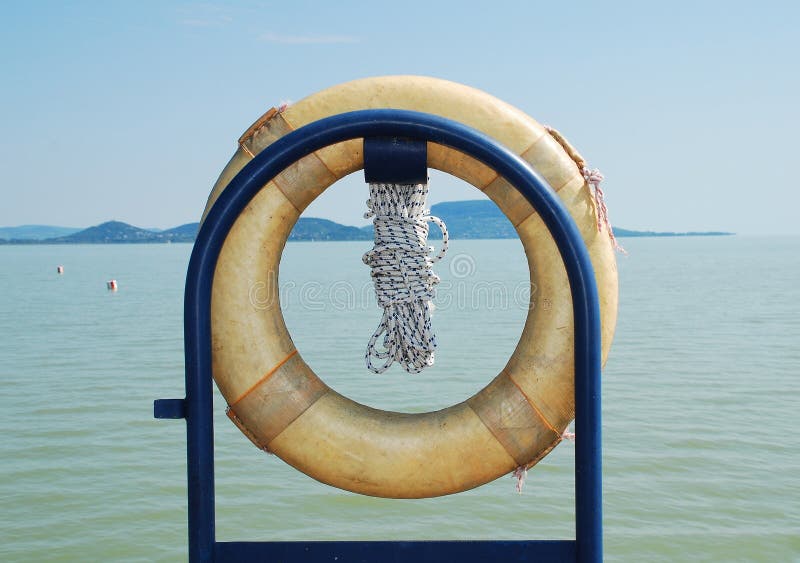 Yellow Life Ring stock photo. Image of rope, holiday - 21666876
