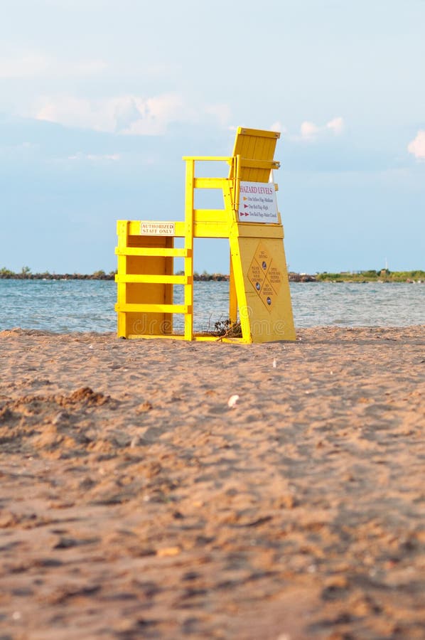 Yellow Lifeguard Chair stock image. Image of serene, chair - 10481623