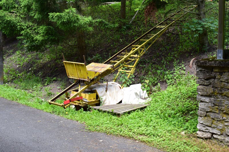 Yellow ladder based lift stock photo. Image of lift - 321558374