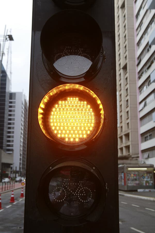 Yellow light for bicycle stock photo. Image of bike - 237938510