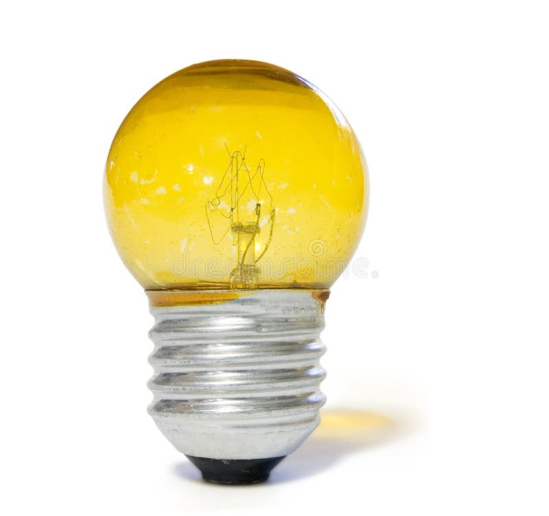 Yellow light bulb stock photo. Image of everyday, lamp - 568294