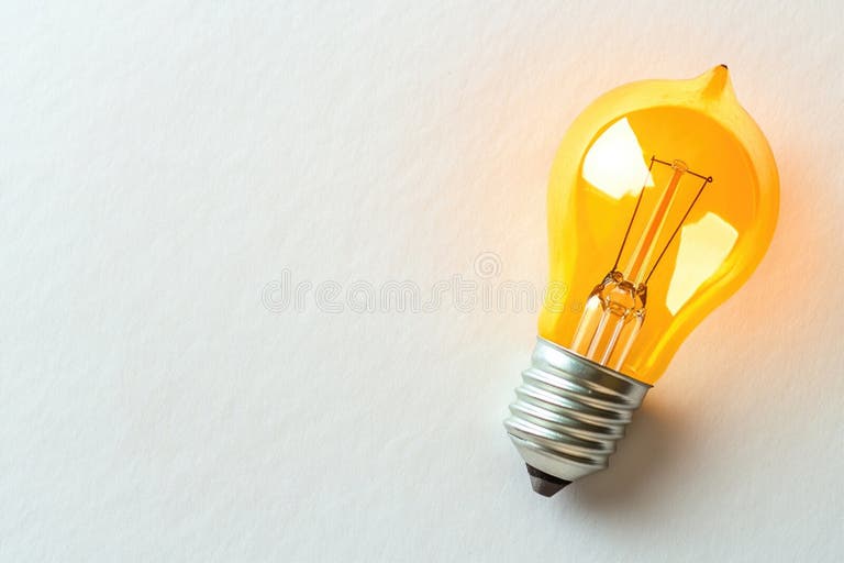 Yellow Light Bulb stock image. Image of utility, highlight - 380158947