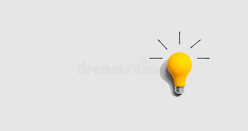 Yellow light bulb stock image. Image of renewable, business - 221238343