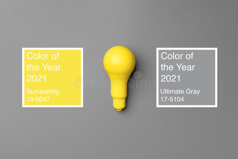Yellow Light Bulb on Gray Background Top View Editorial Photo - Image ...