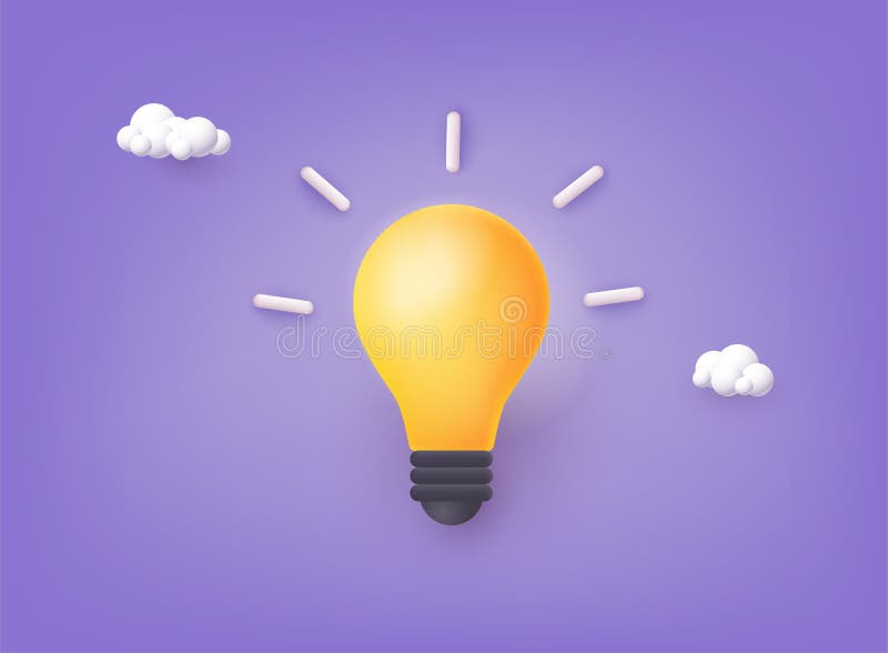 Yellow Light Bulb Icon. Idea, Solution, Business, Strategy Concept ...
