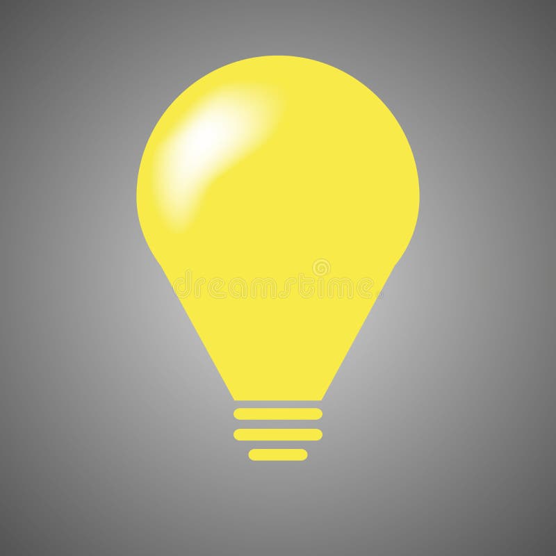 Yellow Light Bulb - Illustration. Stock Illustration - Illustration of ...