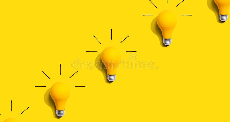Yellow Lightbulb Pattern Stock Illustrations – 1,479 Yellow Lightbulb ...
