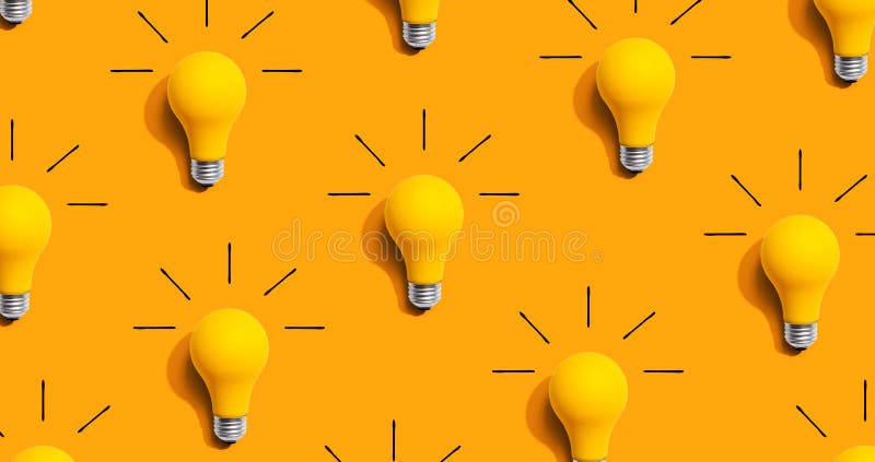 Yellow Lightbulb Pattern Stock Illustrations – 1,479 Yellow Lightbulb ...