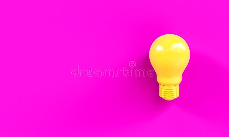 Yellow Light Bulb Representing Ideas Stock Illustration - Illustration ...