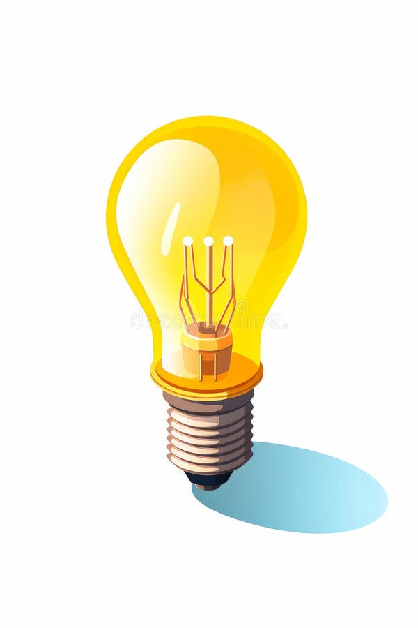 Yellow Light Bulb with Three Small Bulbs Inside of it. Generative AI ...