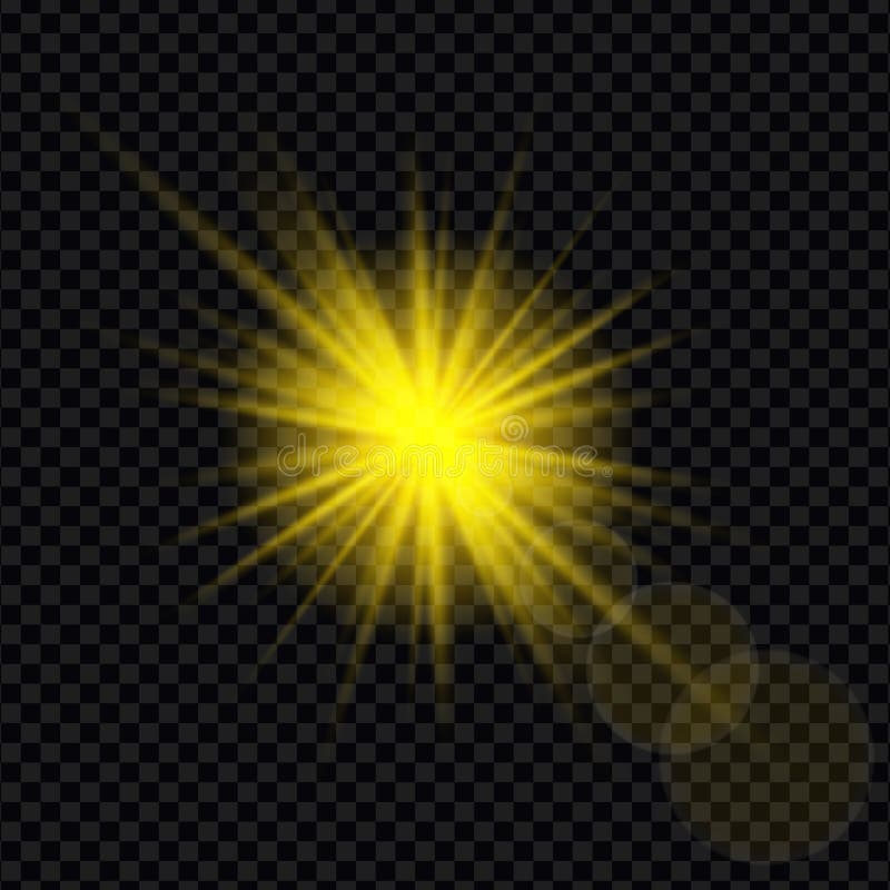 Yellow Light Effects - Isolated Vector, Transparent Background Stock ...
