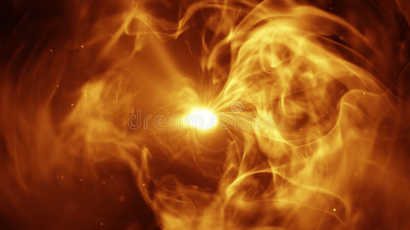 Yellow Light and Flowing Smoke Stock Image - Image of curve, optical ...