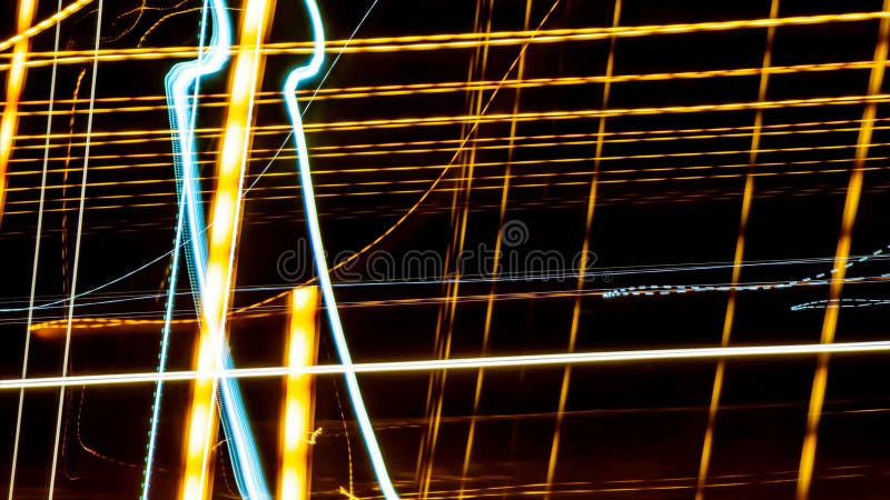 Yellow Light Lines on a Black Background Stock Footage - Video of ...