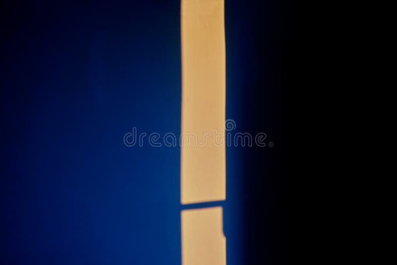 Yellow Light from a Window on a Blue Wall. Abstraction and the Concept ...
