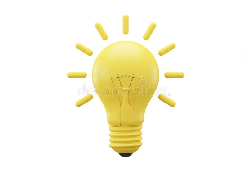 Yellow Lightbulb Shining Creative Idea Concept Stock Illustration ...