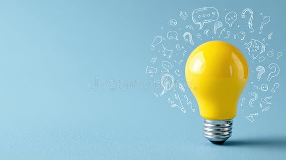 The Yellow Lightbulb Symbolizing Creativity and Innovative Thinking ...