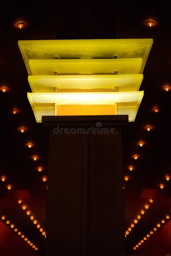 Yellow lighted column stock photo. Image of curve, sculptural - 41836294