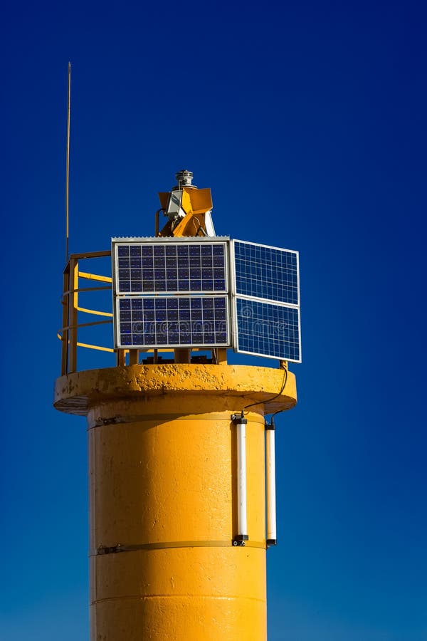 Yellow lighthouse stock image. Image of close, lamp, water - 88470479